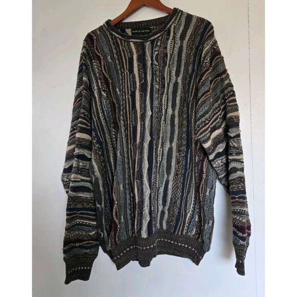 croft & barrow | Sweaters | Vintage Croft Barrow Sweater Mens Xlt 3d ...